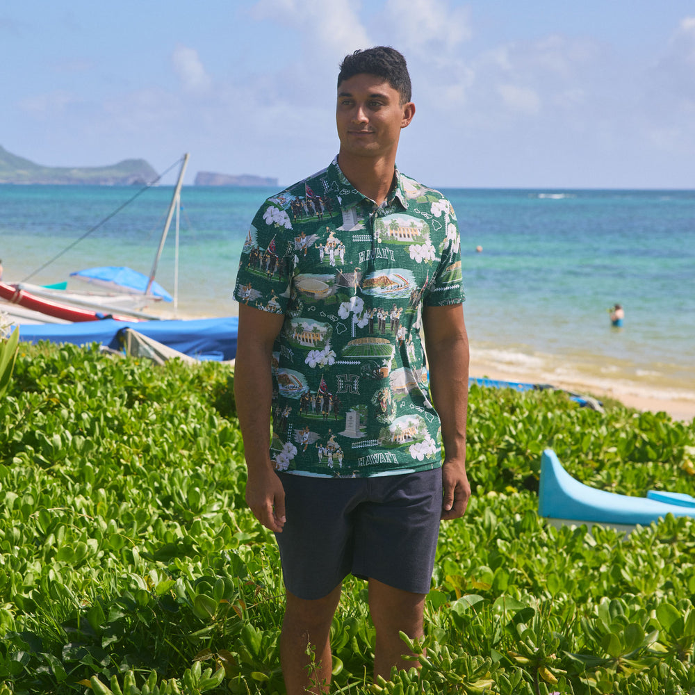 UNIVERSITY OF HAWAI'I SCENIC PERFORMANCE POLO / Performance Fabric ...