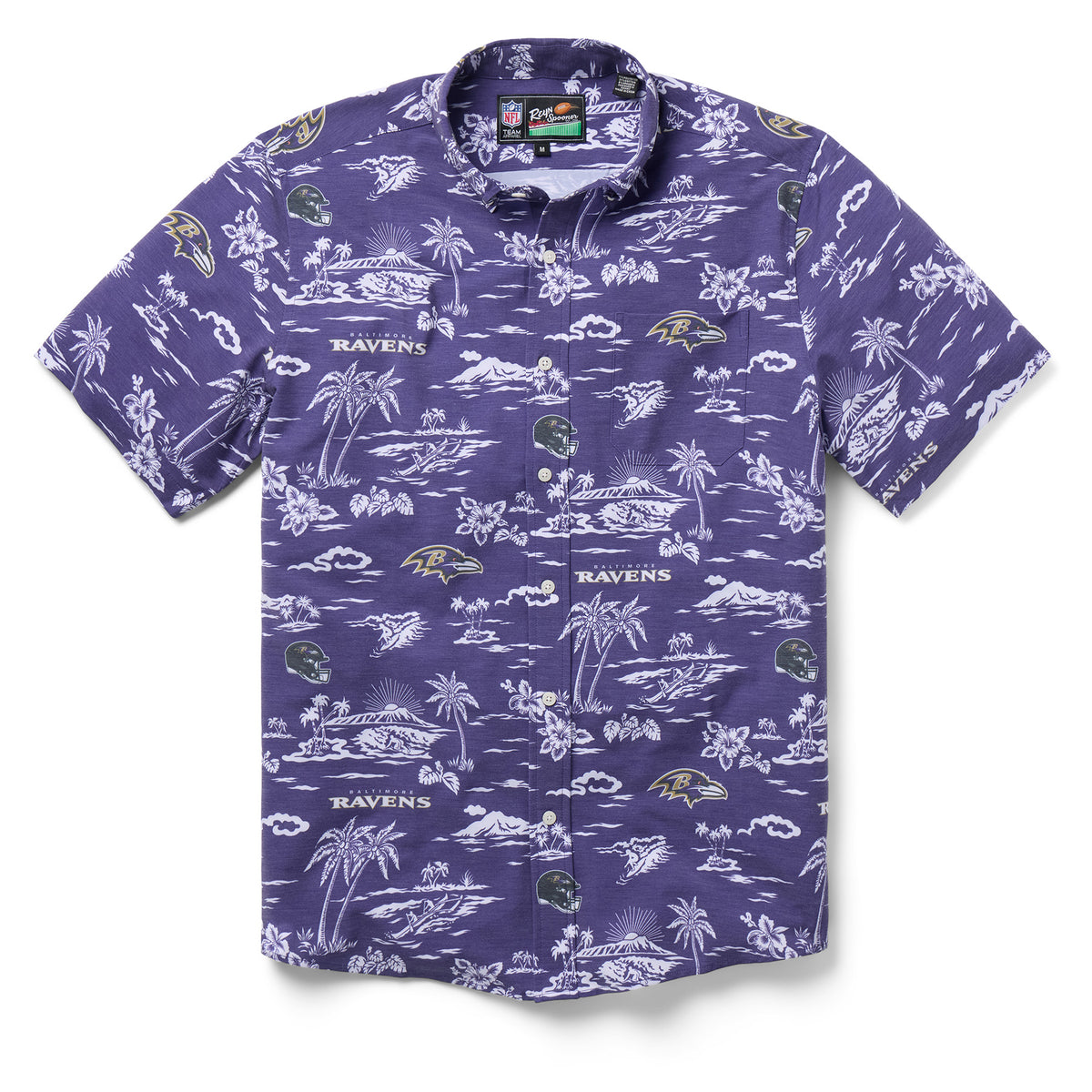 BALTIMORE RAVENS GAME DAY PERFORMANCE BUTTON FRONT – Reyn Spooner